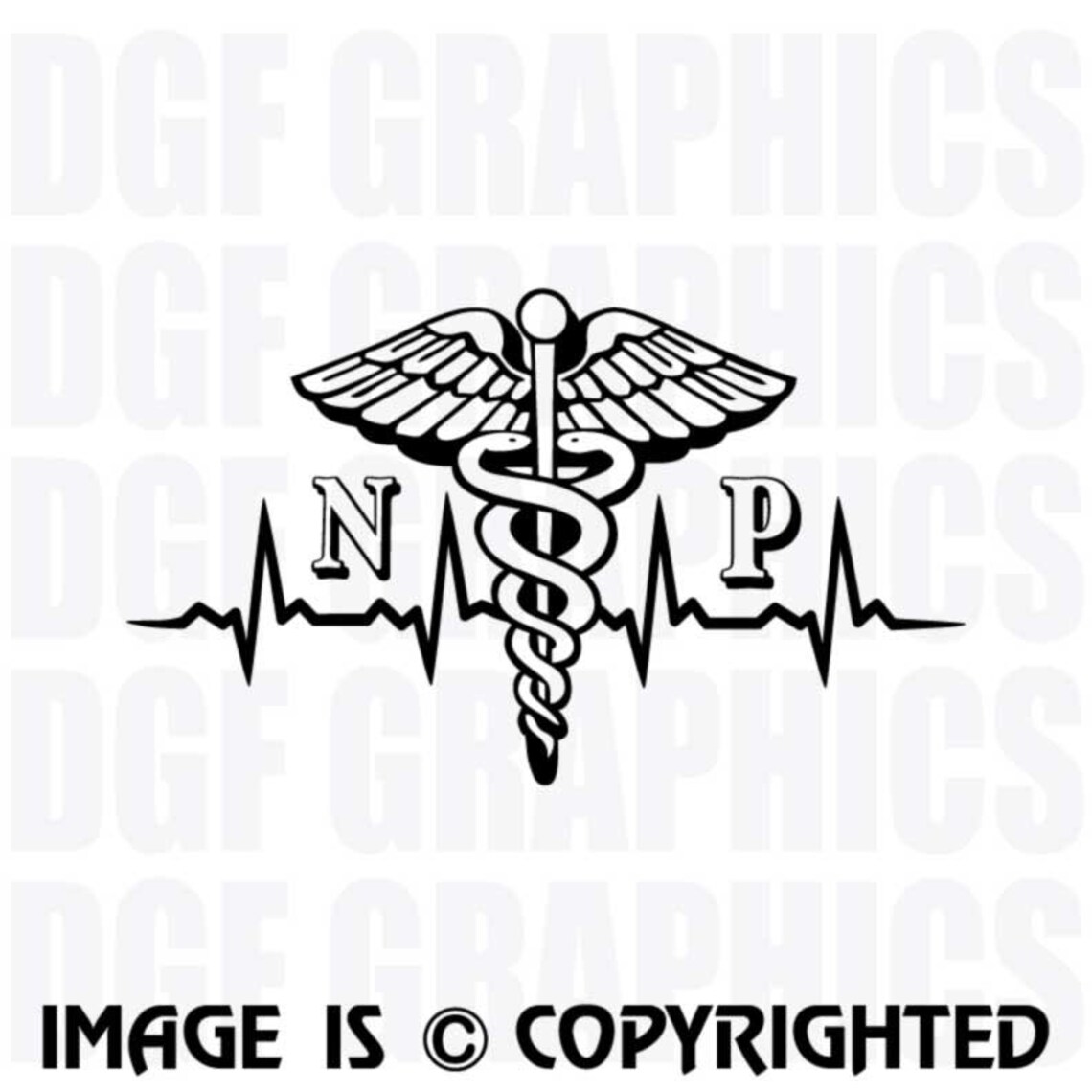 NP Nurse Practitioner Heartbeat Vinyl Decal JB060 | Etsy