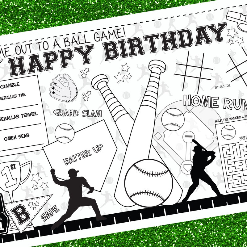 Baseball Placemats - Etsy