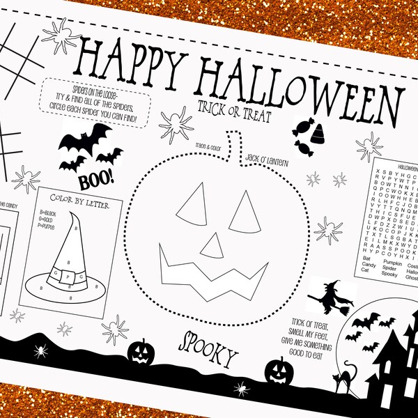 Halloween Placemat - Etsy