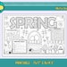 SPRING Time-kids Activity Placemat Digital File Only - Etsy