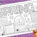SPRING Time-kids Activity Placemat Digital File Only - Etsy