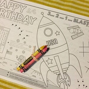 Space-kids Activity Placemat Digital File Only - Etsy