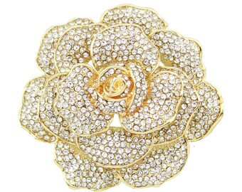 Large Rose Brooch | Etsy