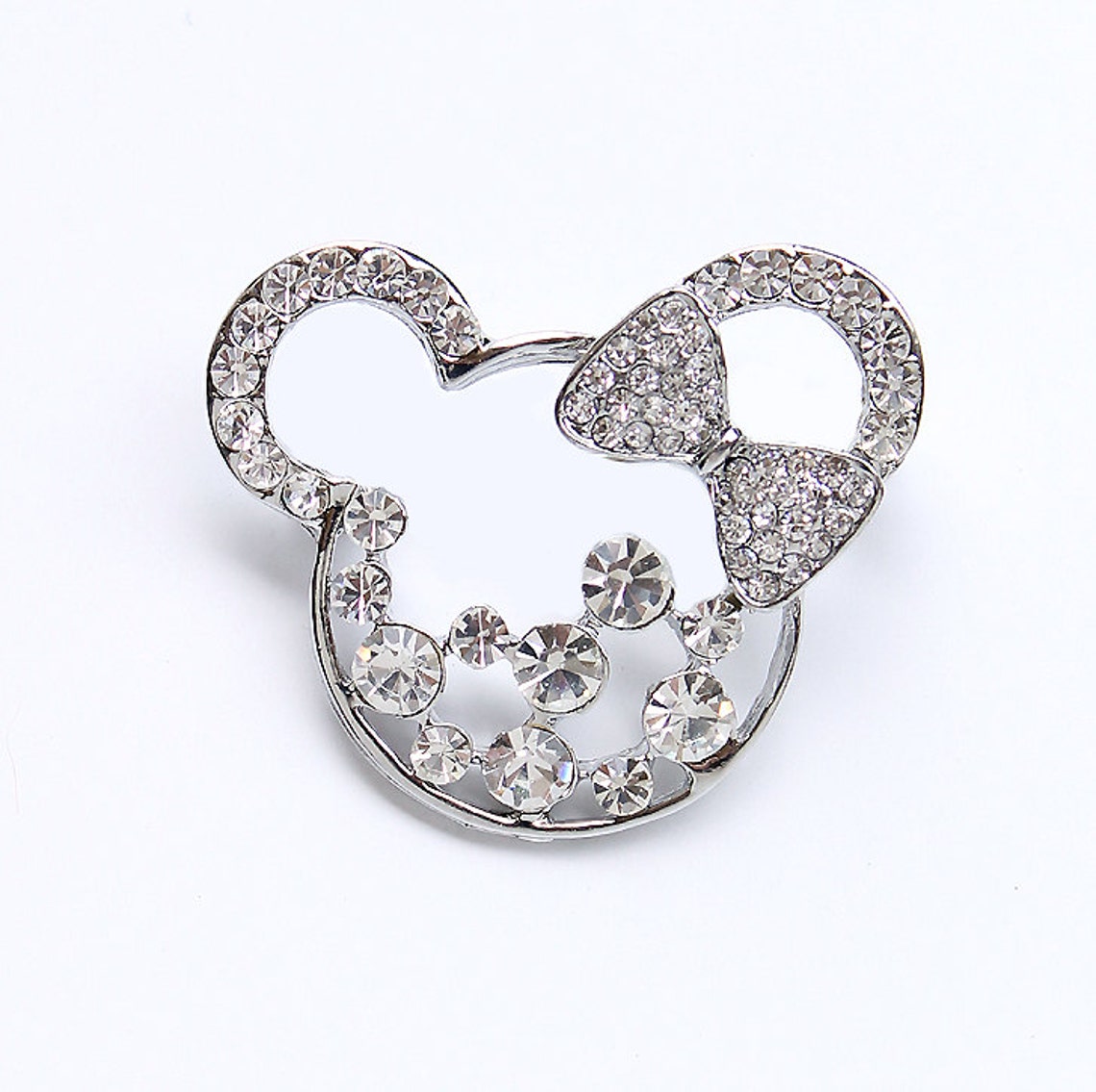 Rhinestone Silver Mouse Brooch Wedding Bouquet Pins Bridal - Etsy