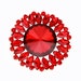 Round Red Crystal Brooch Red Brooches Pins Women Gold Metal - Etsy