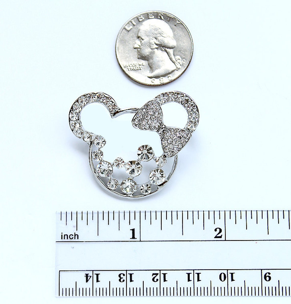 Rhinestone Silver Mouse Brooch Wedding Bouquet Pins Bridal - Etsy