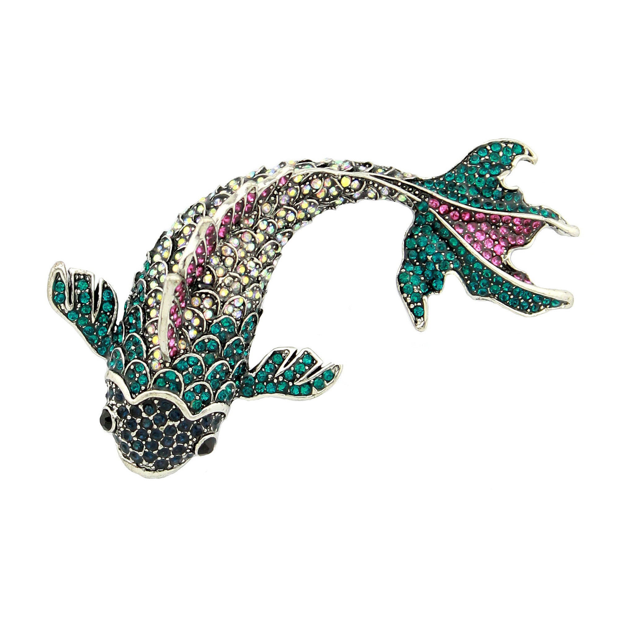Rhinestone Fish Brooch Sparkling Crystal Brooches Pins Dress - Etsy
