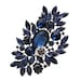 Extra Large Brooch, Navy Blue Crystal Brooches Pins, Costume Party ...
