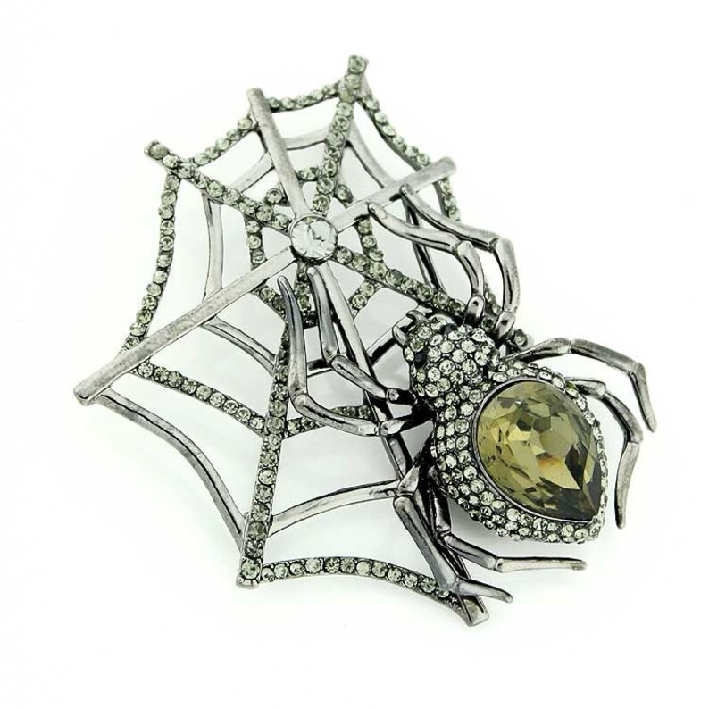 Spider Brooch Halloween Wedding Brooch Crystal Brooches - Etsy