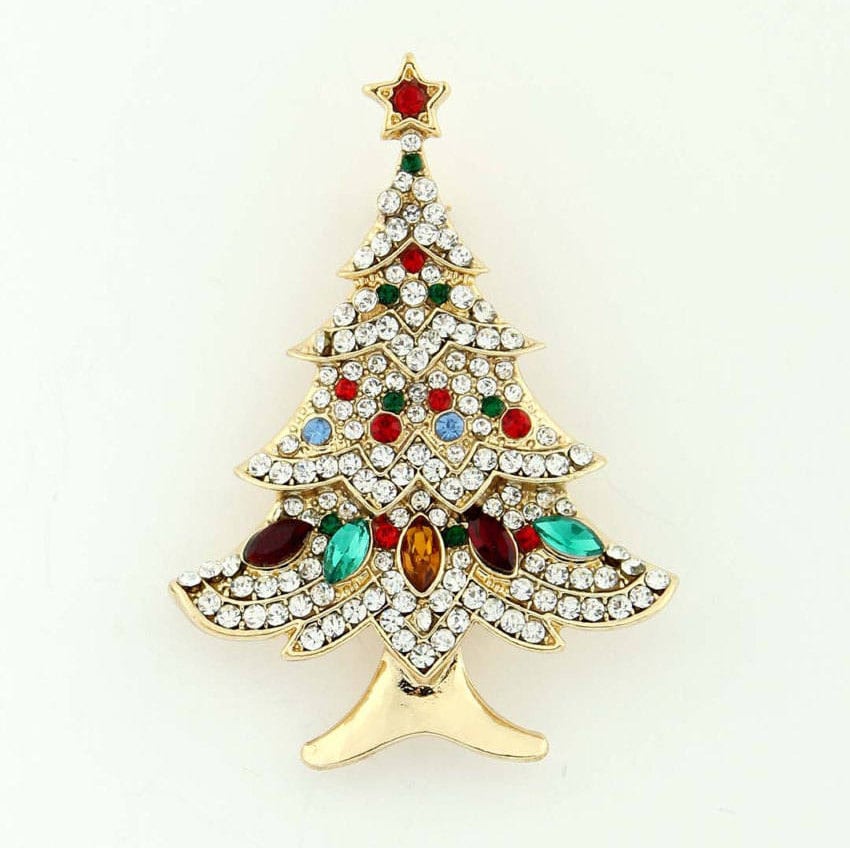 Christmas Tree Brooch Pin Christmas Brooches Jewelry Winter | Etsy