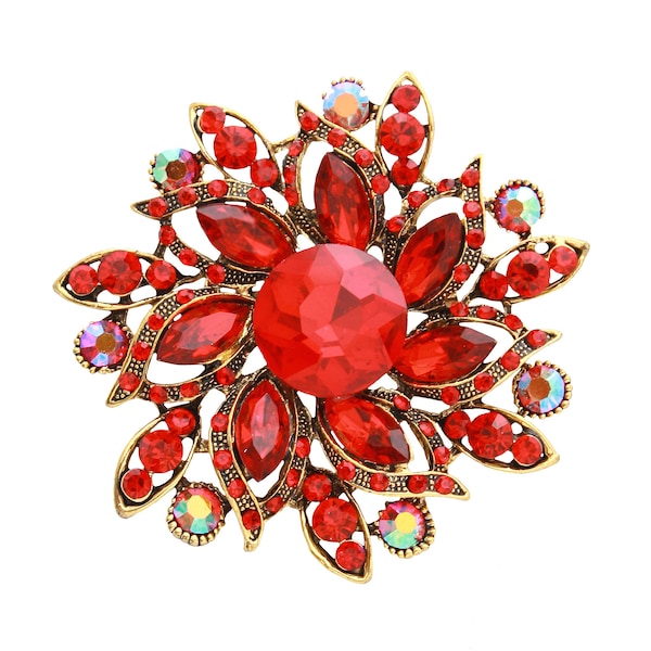 Red Brooch Bouquet - Etsy