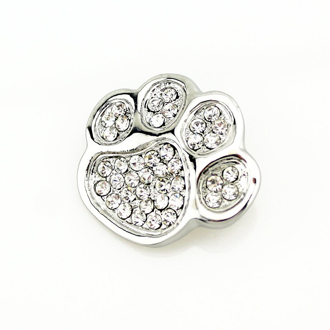 Rhinestone Paw Brooch, Crystal Paw Animal Brooch, Animal Lover Brooches ...
