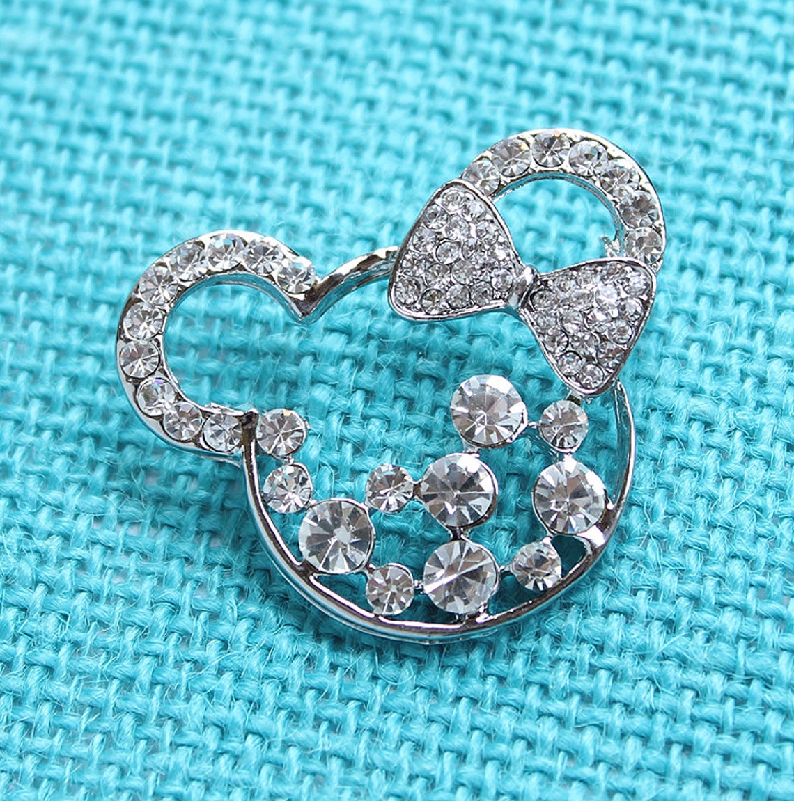 Rhinestone Silver Mouse Brooch Wedding Bouquet Pins Bridal - Etsy