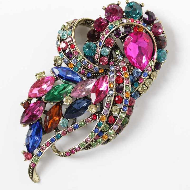 Rhinestone Brooches - Etsy