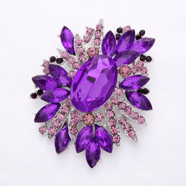 Purple Brooch - Etsy