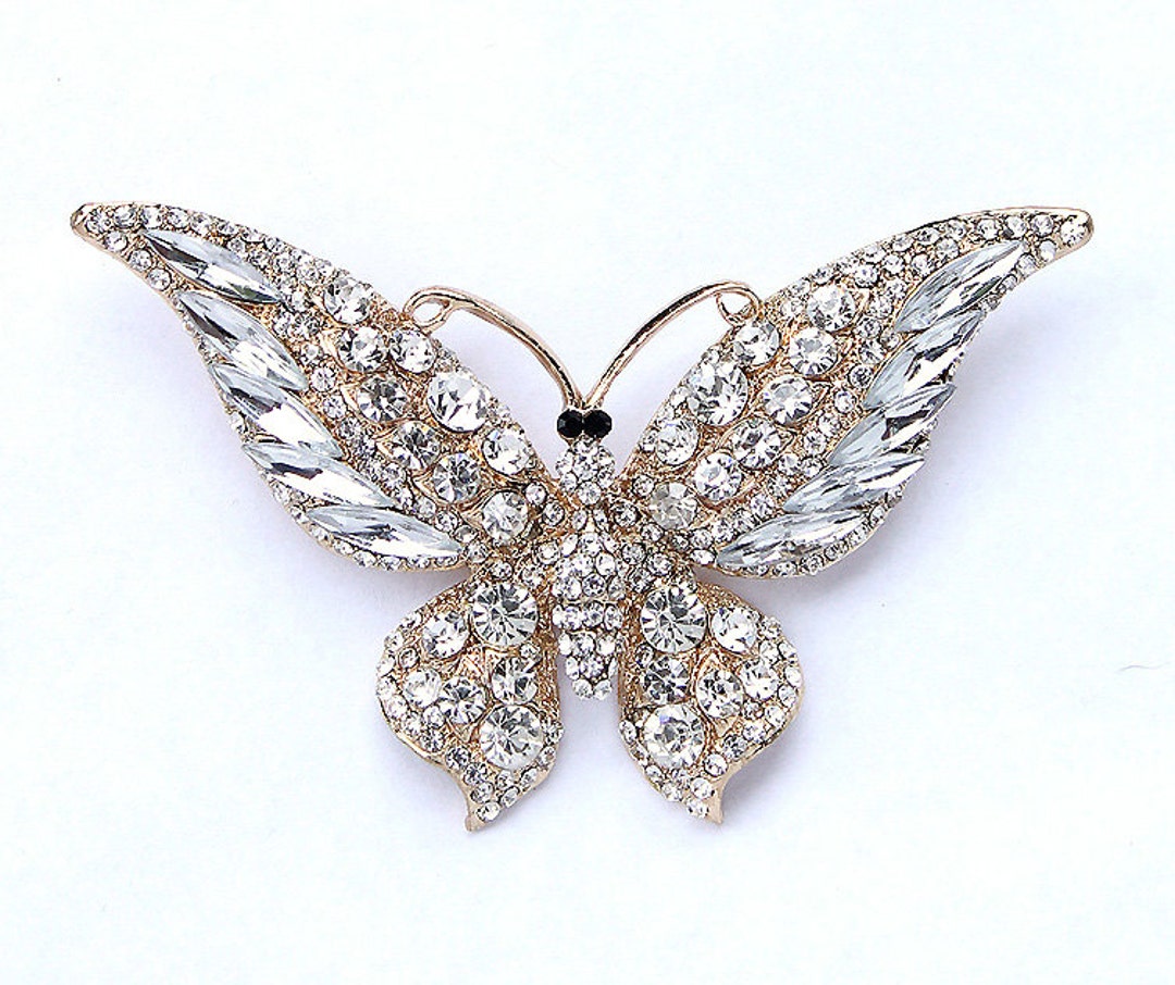 Golden Butterfly Brooch, Butterflies Brooches Pins Women, Jewelry Gift ...