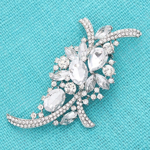 Crystal Rhinestone Brooch Bling Wedding Bouquet Broaches - Etsy