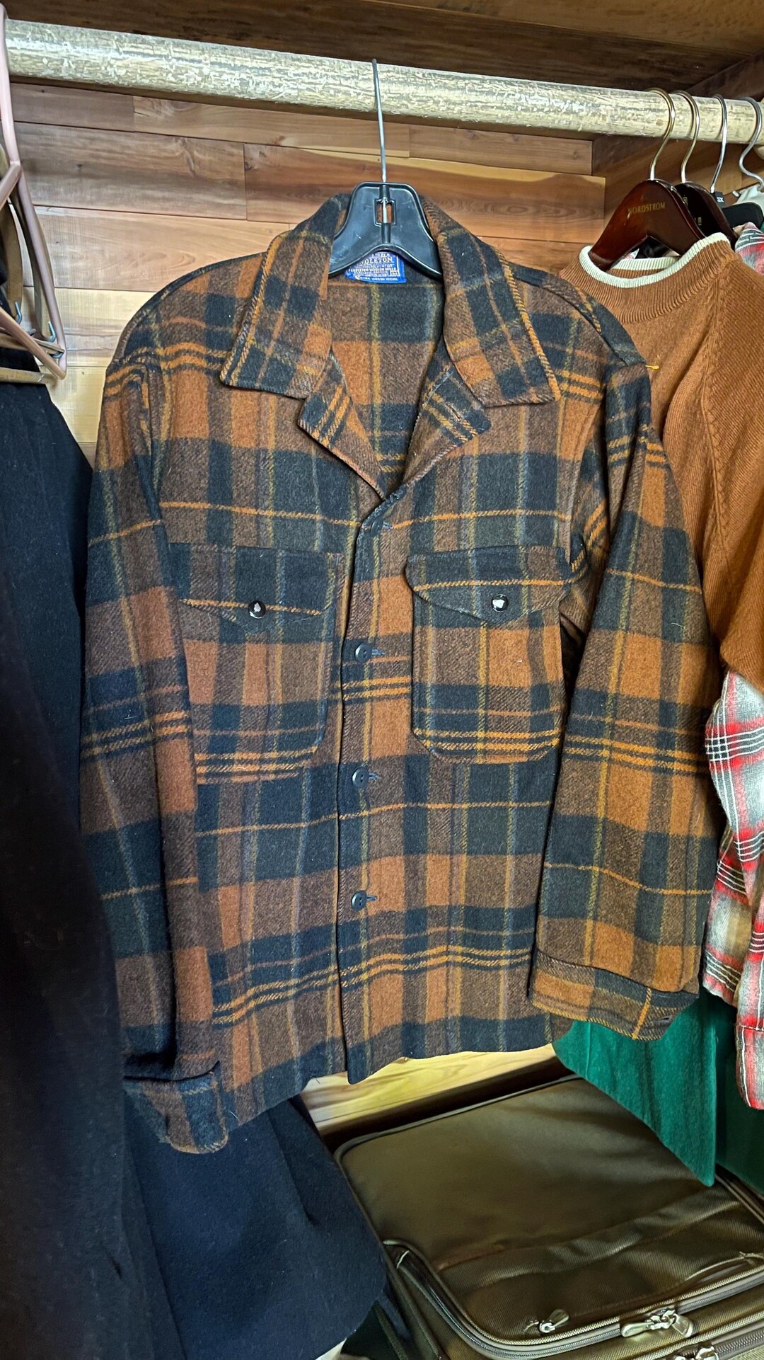 Vintage 70s Pendleton Wool Plaid Jacket: Mens Medium Hunting Coat - Etsy