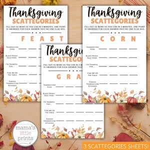 Thanksgiving Themed Game Bundle | Instant Download | Family Fun - Etsy