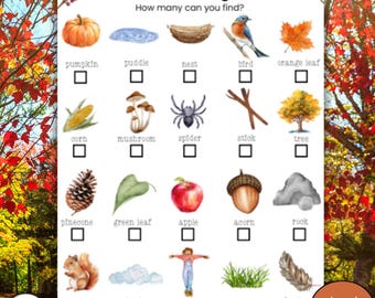 Outdoor Spring Nature Scavenger Hunt, Seasons, Kids Outdoor Activity ...