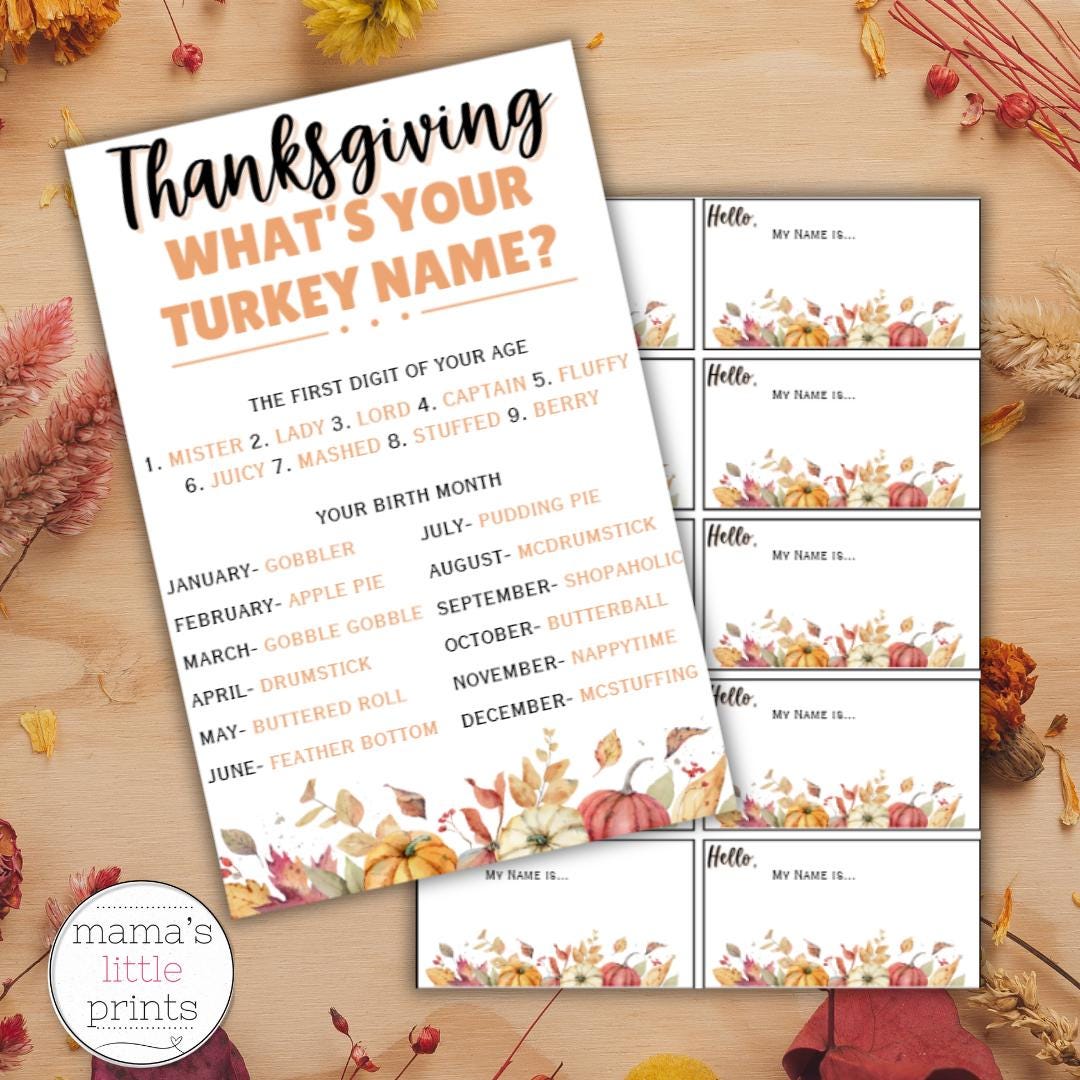 Thanksgiving Themed Game Bundle | Instant Download | Family Fun - Etsy
