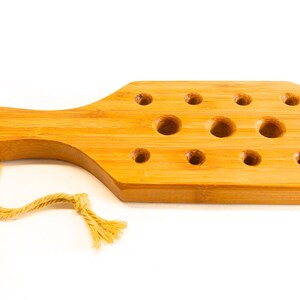 Boudoir Brat Tamer Bamboo Spanking Paddle With Holes [pick Design Kind ...