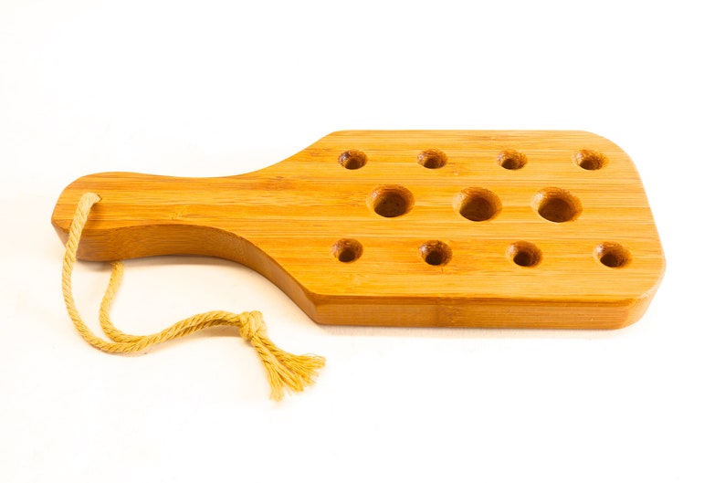 Boudoir Brat Tamer Bamboo Spanking Paddle With Holes [pick Design Kind ...