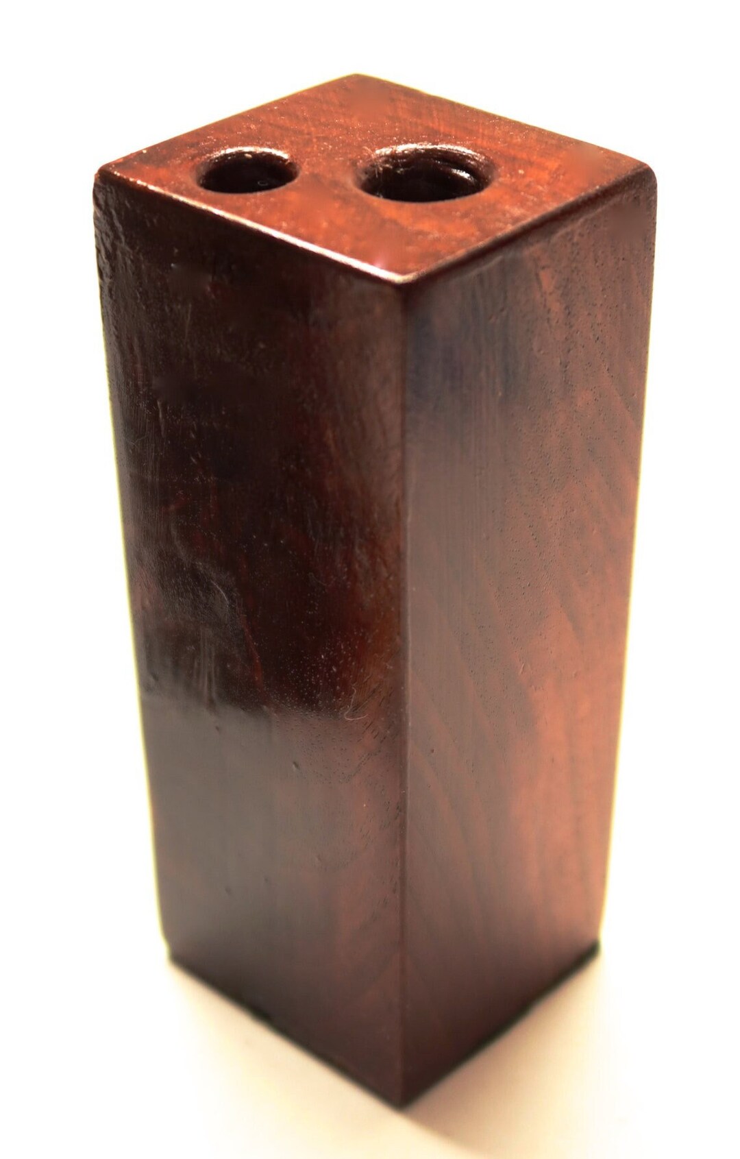 2-hole Wooden Vape Pen Holder | Dark Finish Rectangular Stand | Exotic ...