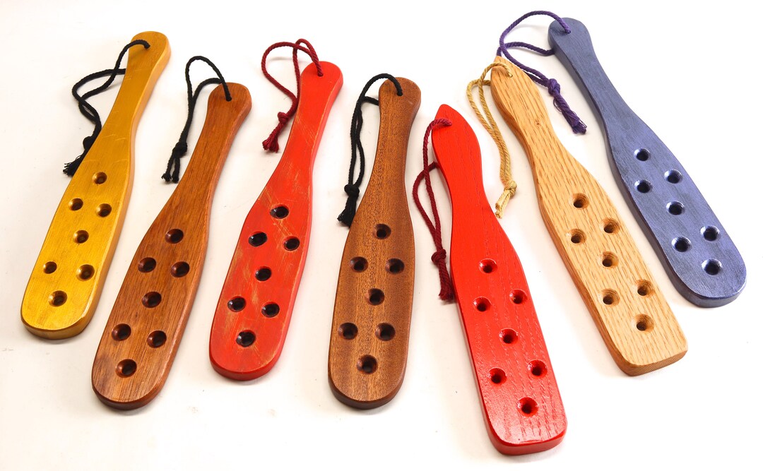 11" Boudoir Slim Wood Spanking Paddle - 7 Holes Traveling Edition [pick ...