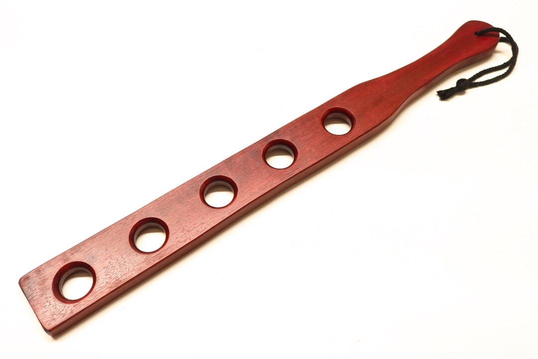 Cane Limited Edition Slim Spanking Wooden Paddle With Impact Holes for ...