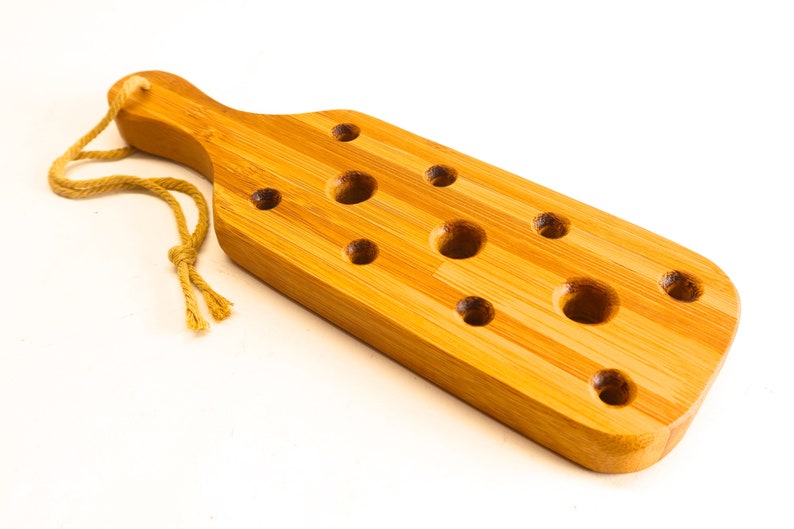 Boudoir Brat Tamer Bamboo Spanking Paddle With Holes [pick Design Kind ...