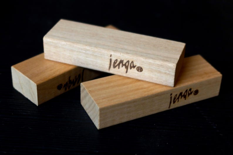 Vintage 1986 Jenga MB Game Wood Blocks Made in USA Excellent Shape - Etsy