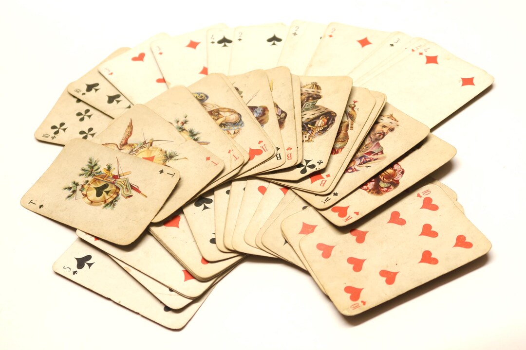 Vintage Soviet Playing Cards - Complete 53-card Deck, Retro Russian ...