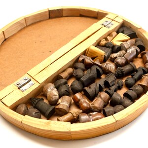 Vintage African Makonde Chess Set – Hand-carved 14″ Round Board ...