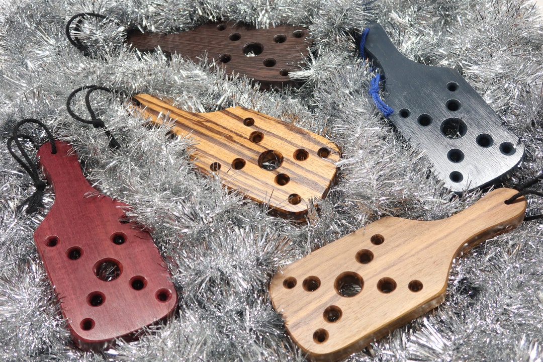 9" Boudoir Wood X Pattern Spanking Paddle - 9 Holes Limited Edition ...