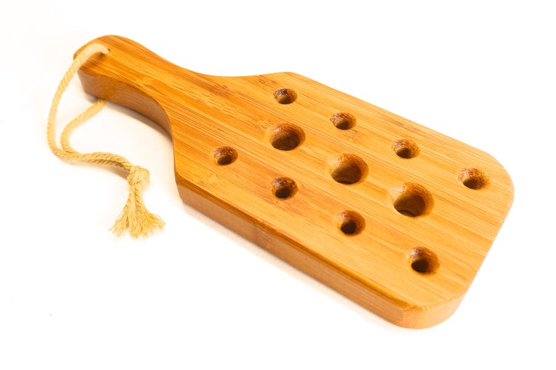 Boudoir Brat Tamer Bamboo Spanking Paddle With Holes [pick Design Kind ...
