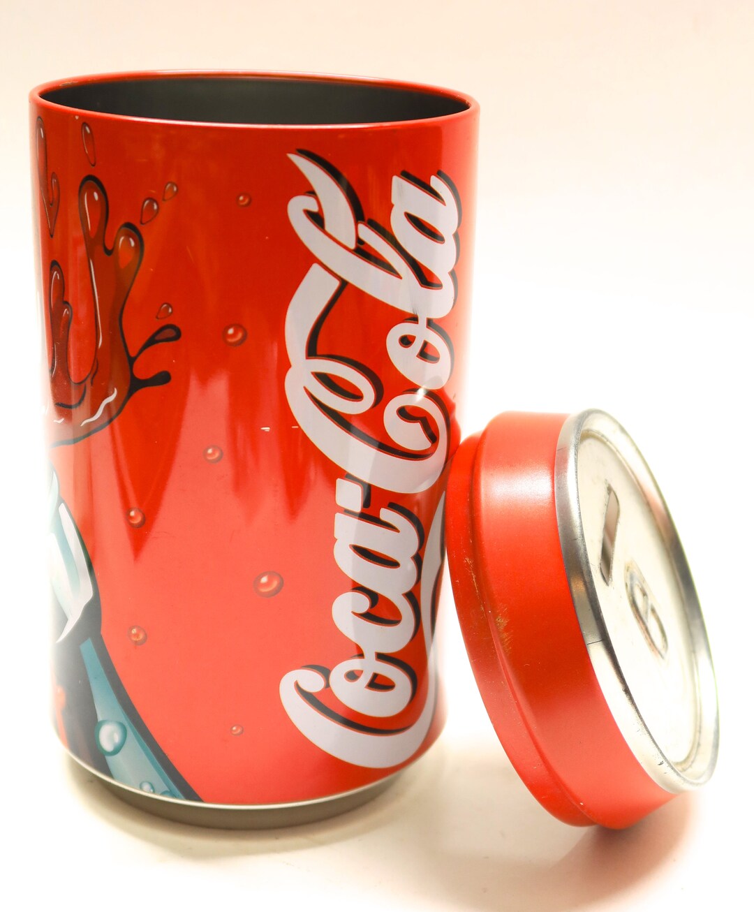 Coca-cola Coin Bank Tin Hidden Stash Metal Removable Top Novelty Soda ...
