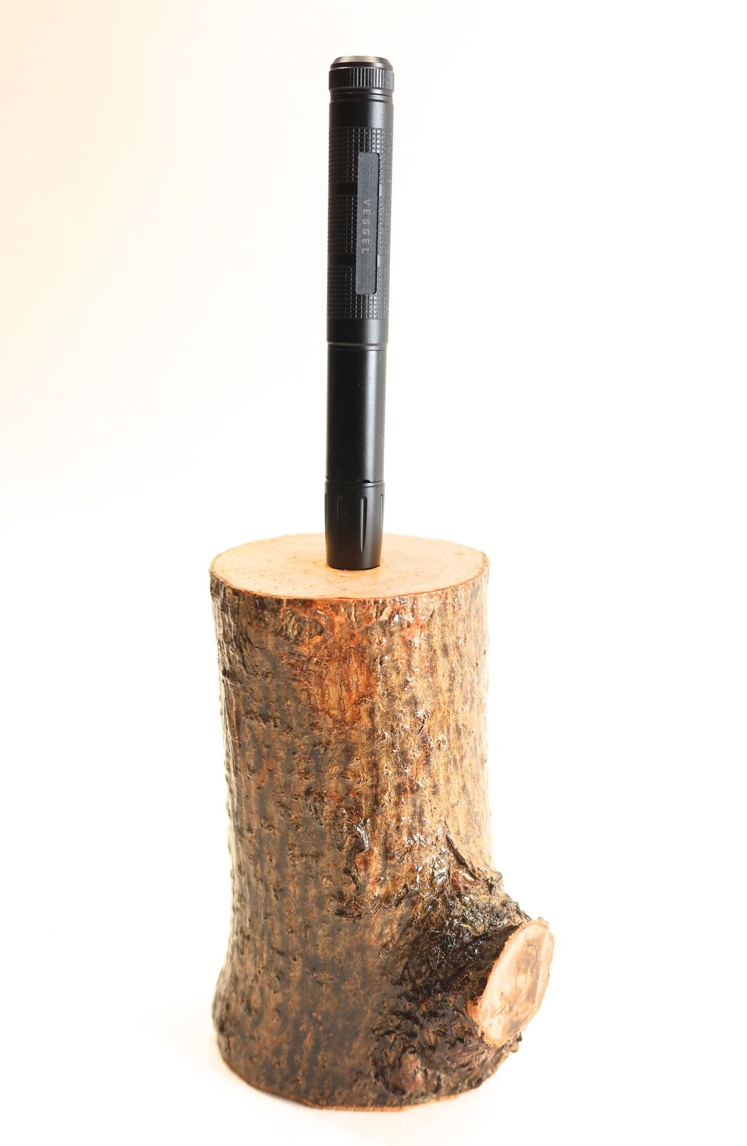 Wooden Vape Pen Holder | Handcarved Dark Stained Circle Wood | Limited ...