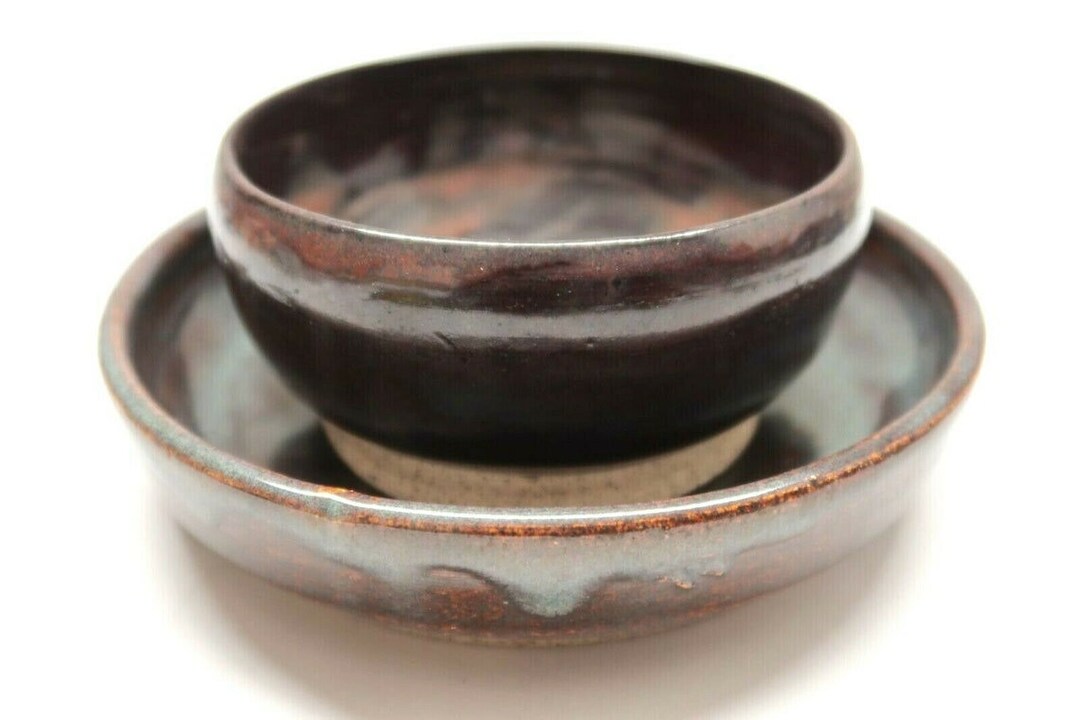 One-of-a-kind Stoneware Plant Pot & Saucer – Handmade Pottery Bowls ...