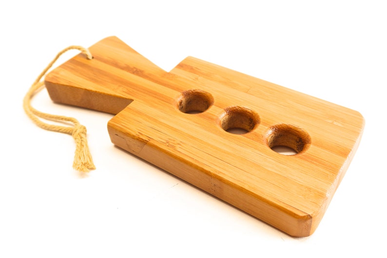 Boudoir Brat Tamer Bamboo Spanking Paddle With Holes [pick Design Kind ...
