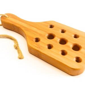 Boudoir 'brat Tamer' Bamboo Spanking Paddle With Holes pick Design Kind ...