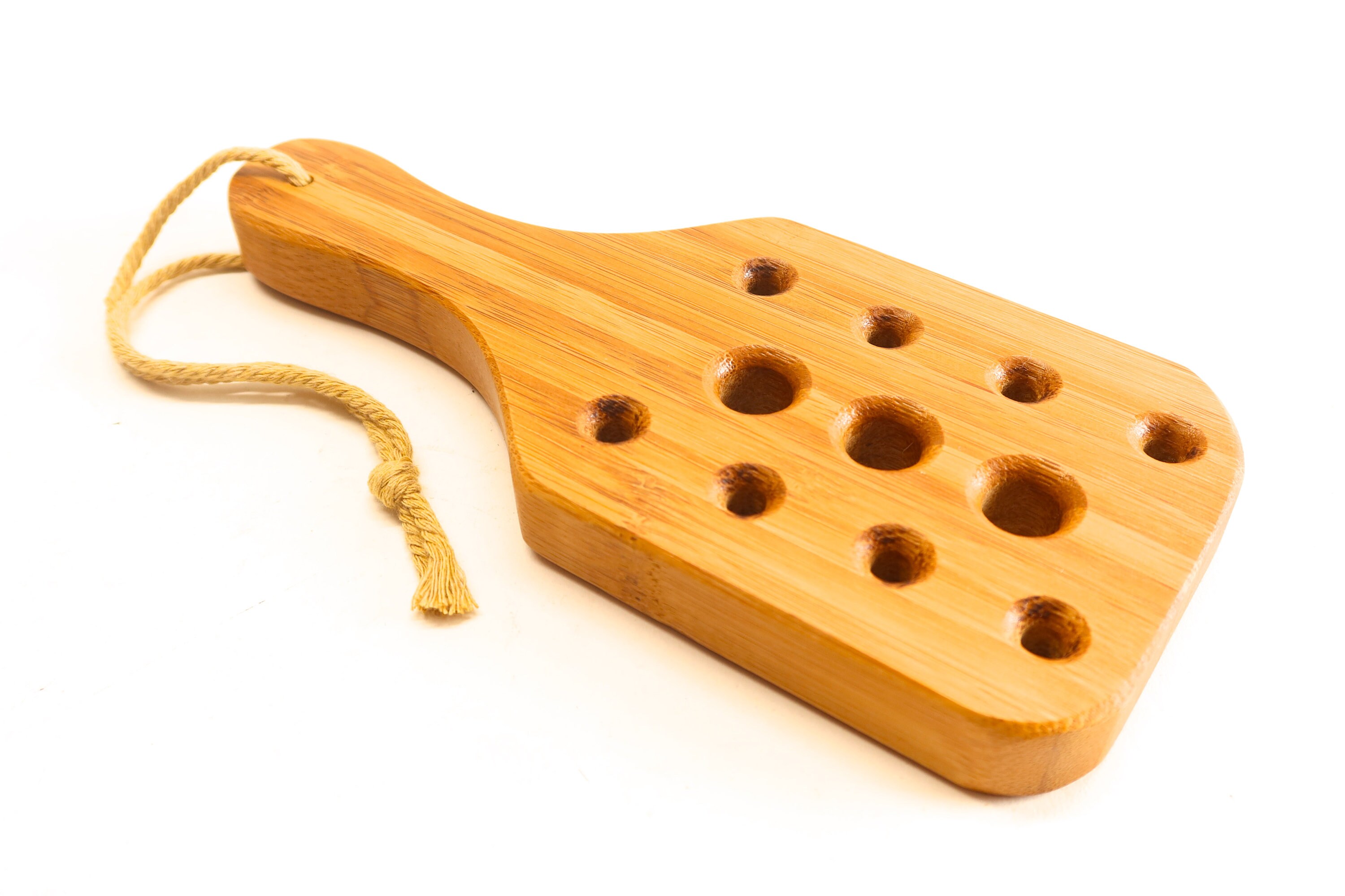 Boudoir Brat Tamer Bamboo Spanking Paddle With Holes [pick Design Kind ...