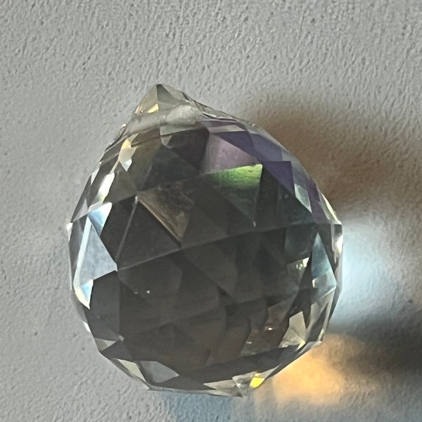 Faceted Crystal Ball - Etsy