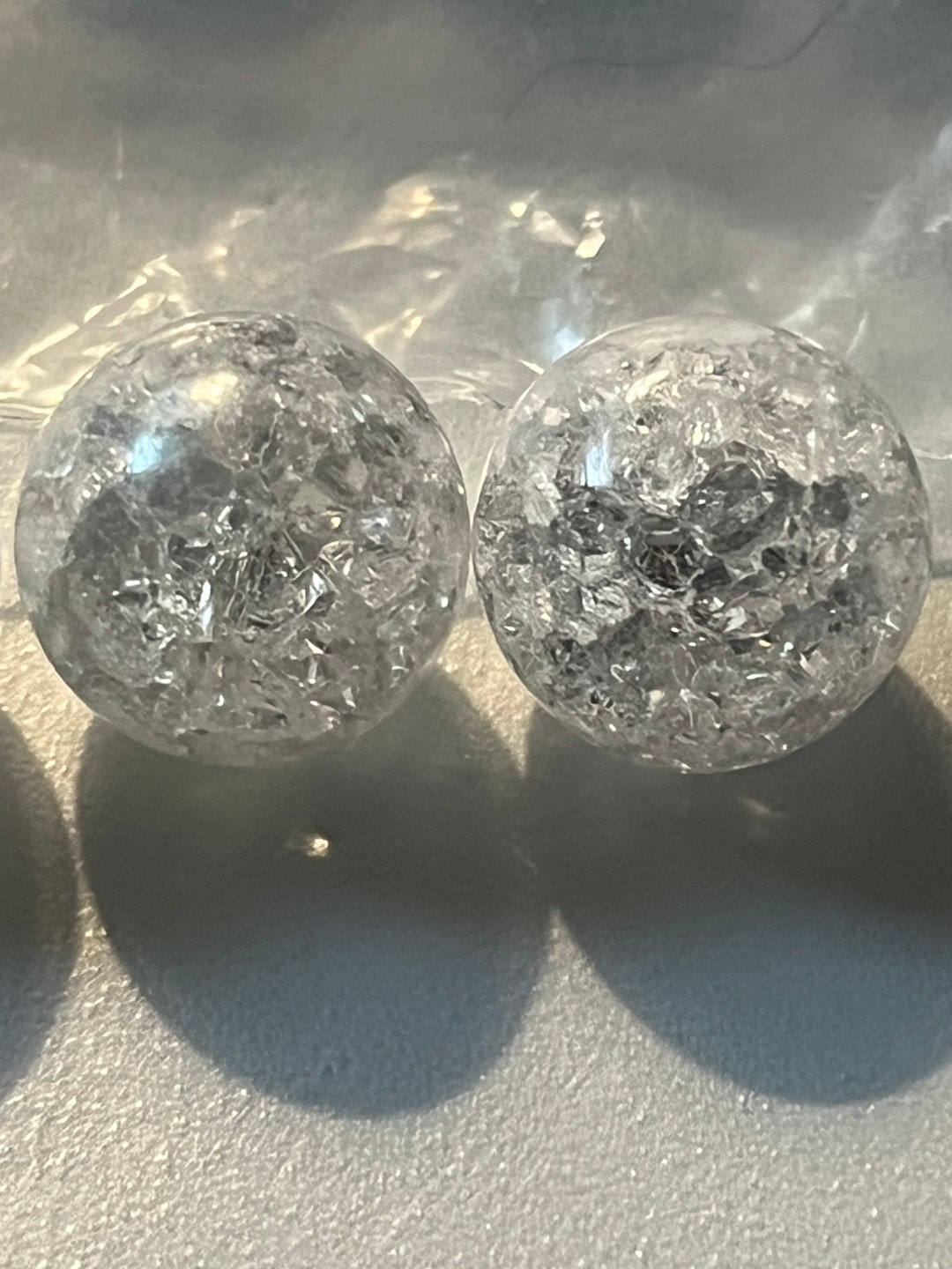 Clear Glass Crackle Bead 10mm - Etsy