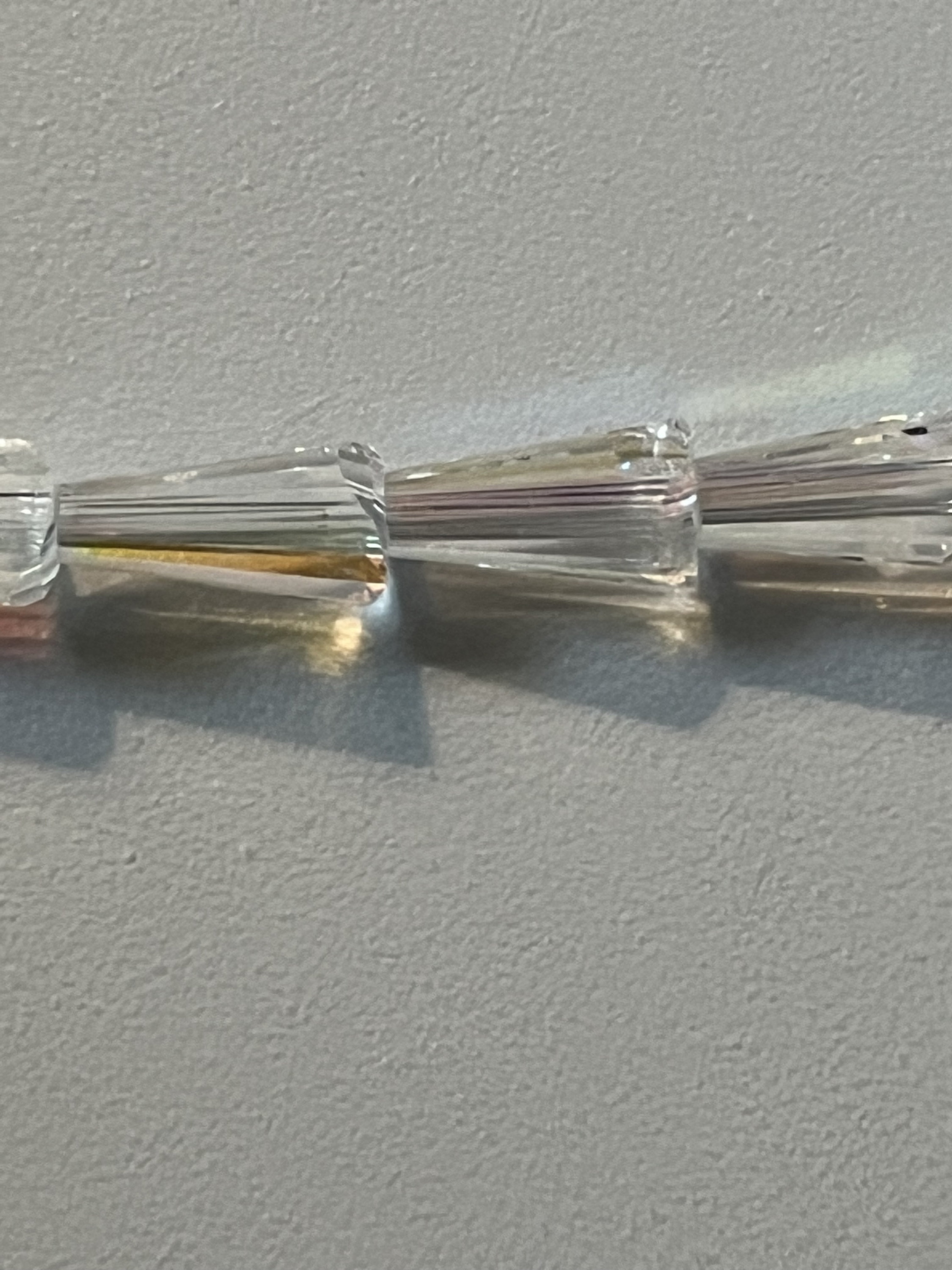 Clear, Facet, Cone AB Glass Bead 8x4mm - Etsy