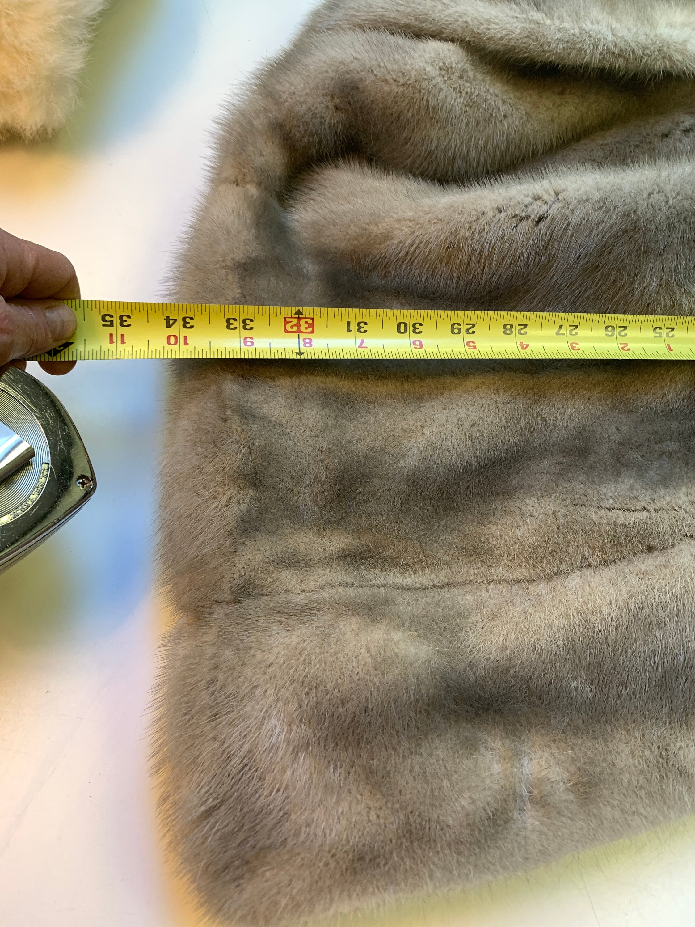 Pearl Gray Genuine Mink Wrap Shrug Stoletrue Vintage 1950's/60'ssilk ...