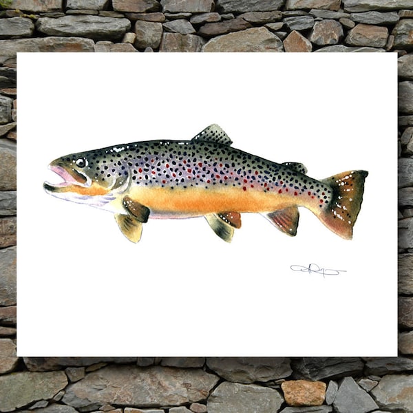 Brown Trout Art - Etsy