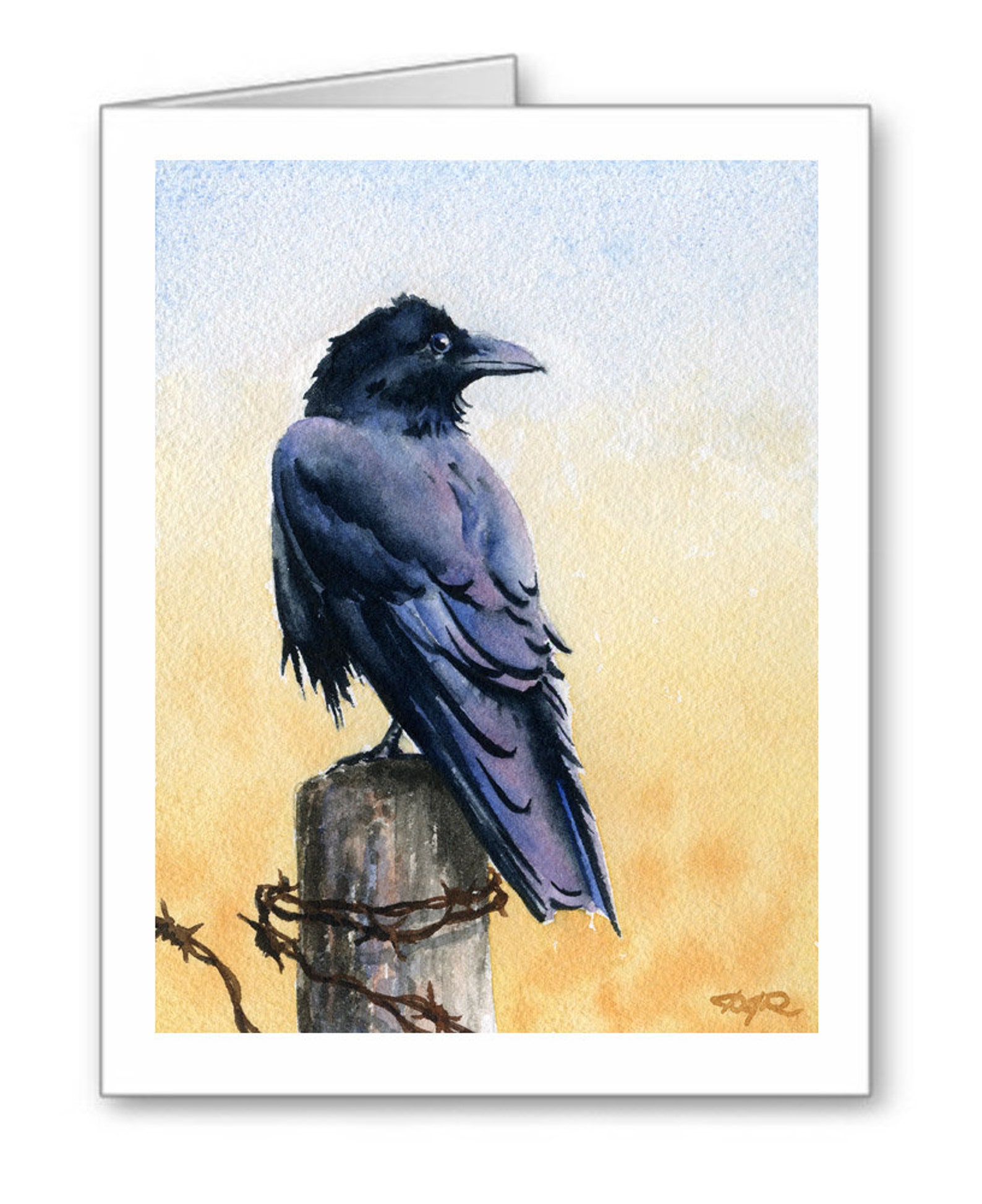Raven II Note Cards 10-pk Note Cards Watercolor Painting - Etsy