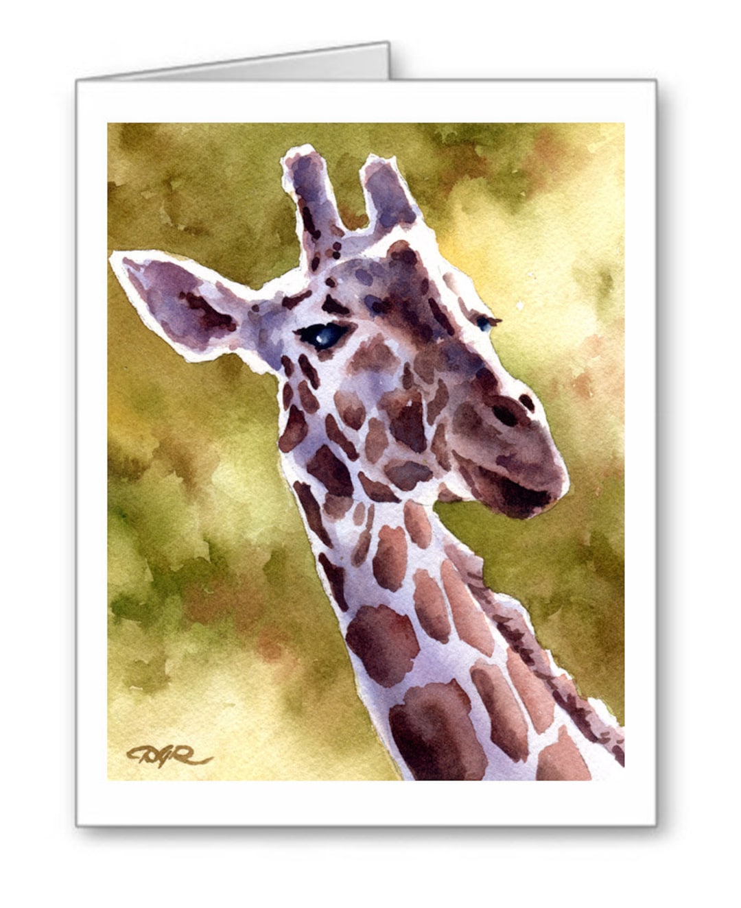Giraffe II Note Cards 10-pk Note Cards Watercolor Painting Animal Lover ...