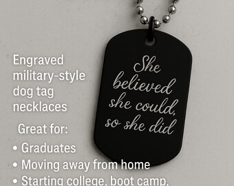 Custom Military Dog Tags 2 Pcs/1 Set | Personalized Engraved ID Tags ...